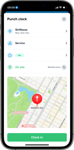 Punch Clock - Shiftbase